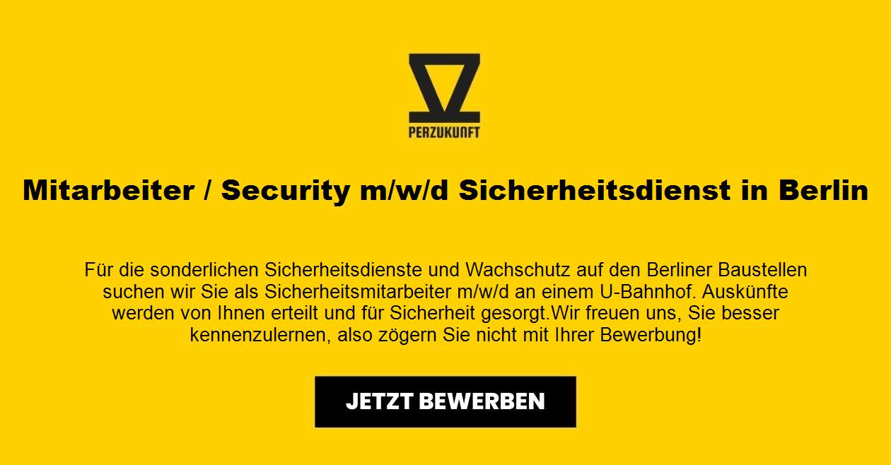 Mitarbeiter / Security M/W/D Sicherheitsdienst In Berlin | PerZukunft
